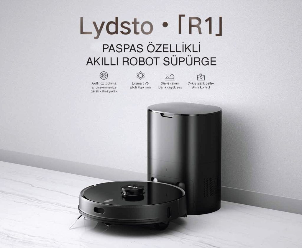 Lydsto R1 Toz Toplama Üniteli Akıllı Robot Süpürge Beyaz - Lydsto
